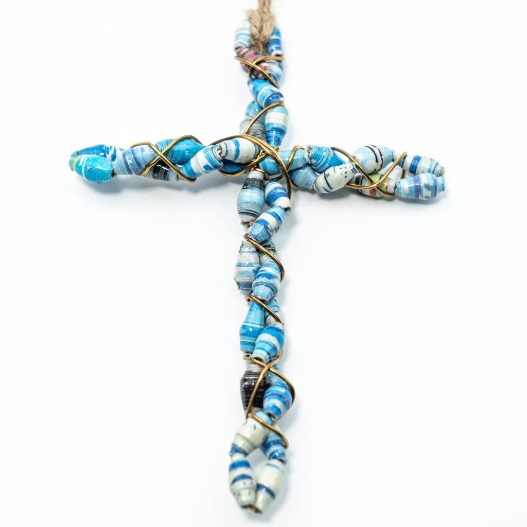 Paper Bead Ornaments - Cross Various Colors – Just One Africa