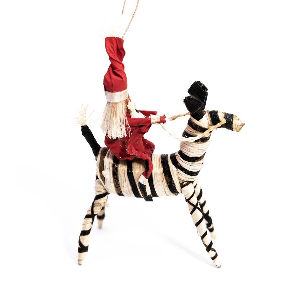 Christmas Ornaments - Santa on Zebra – Just One Africa