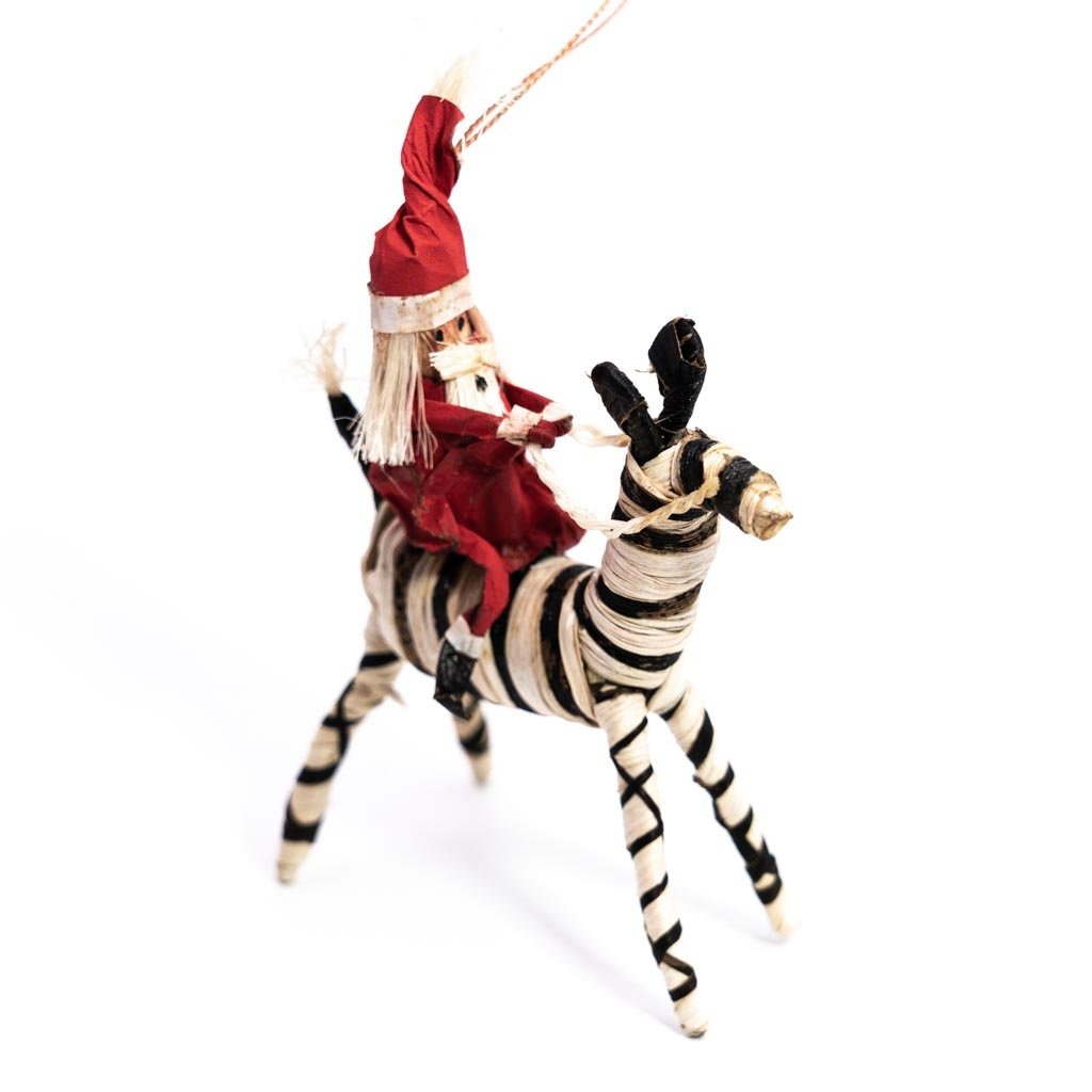 Christmas Ornaments - Santa on Zebra – Just One Africa